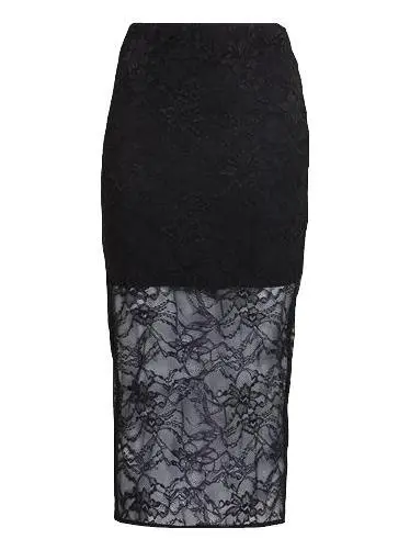 Patrizia Pepe Lace Pencil Midi Skirt - Black