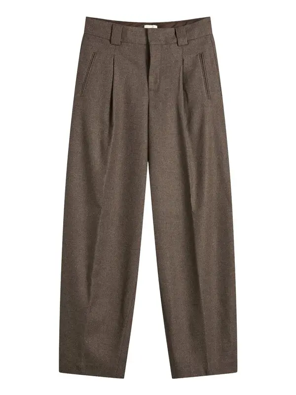 Closed Wyn Wool Trousers - Barken Brown