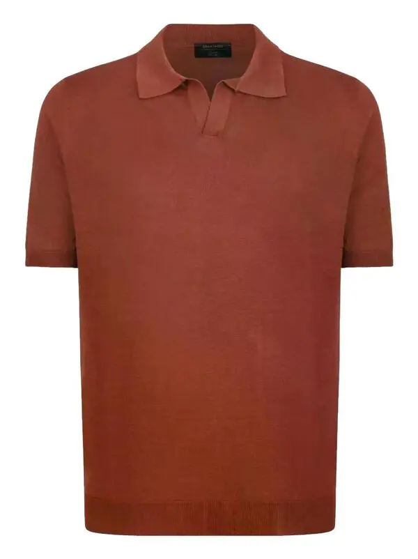 GRAN SASSO Short-sleeve Polo Shirt - Brown