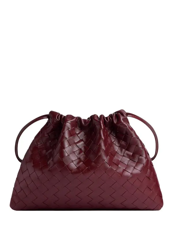Bottega Veneta Woven Drawstring Pouch - Red