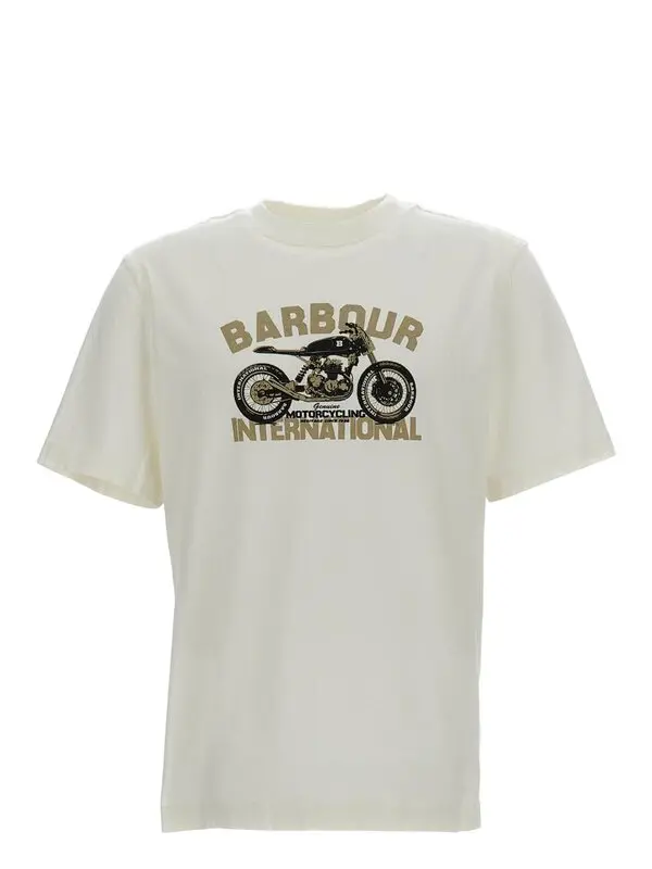 BARBOUR INTERNATIONAL Shifter T-shirt With Print - White