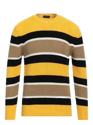 ZANONE Striped Cotton Sweater - Yellow