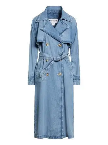 Dkny Denim Trench Coat - Blue