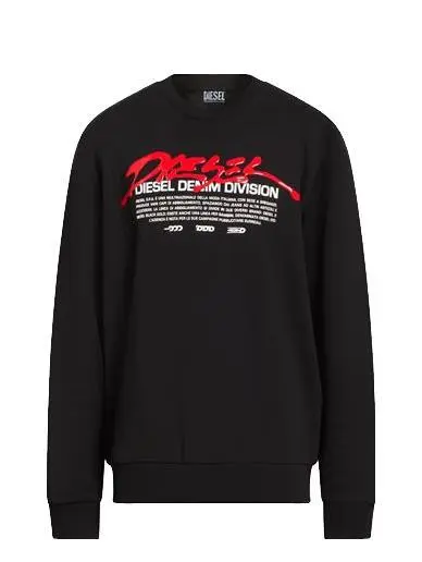 DIESEL Cotton French Terry Sweatshirt - Black
