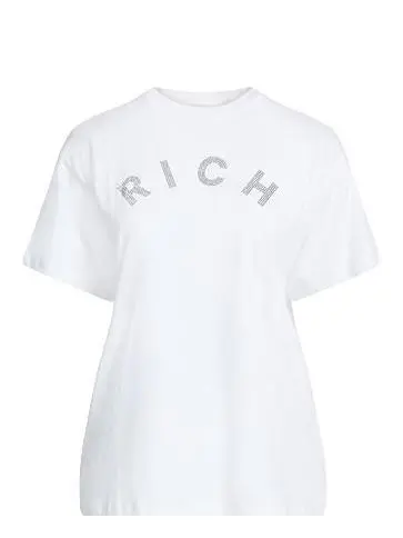 John Richmond Cotton T-shirt With Appliqués - White