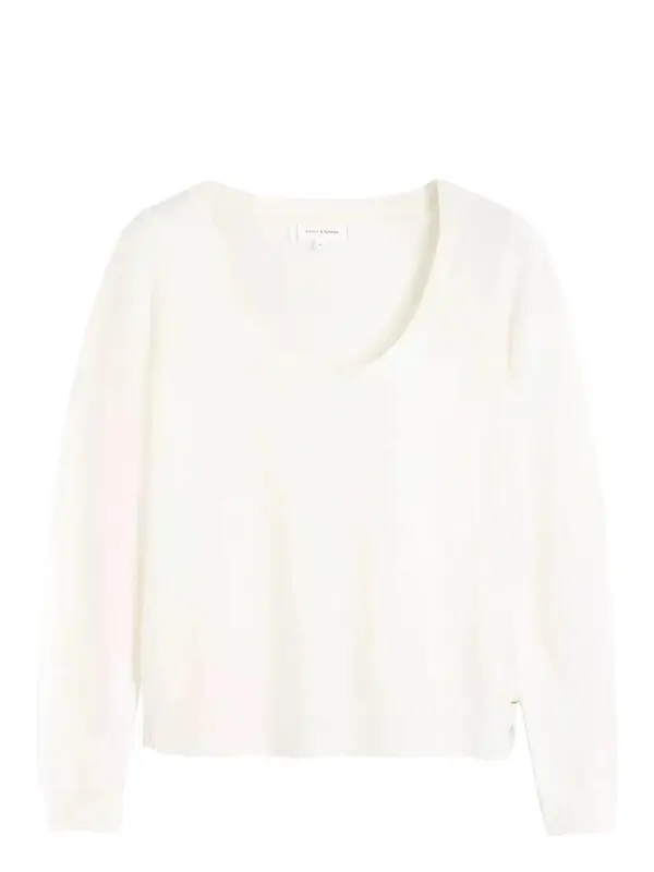 Chinti & Parker Scoop-neck Long-sleeve Sweater - Neutrals