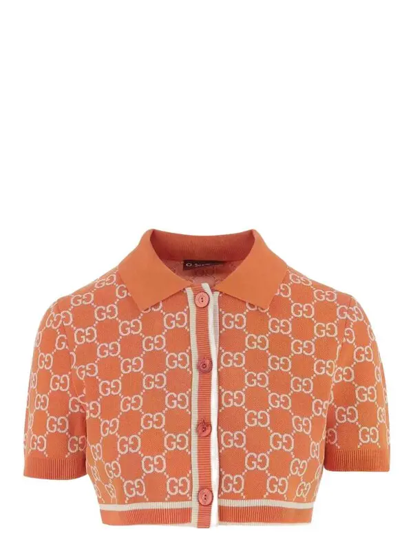 Gucci Patterned Collared Shirt - Orange