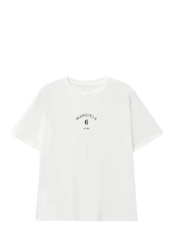 MAISON MARGIELA Logo-print T-shirt - Neutrals