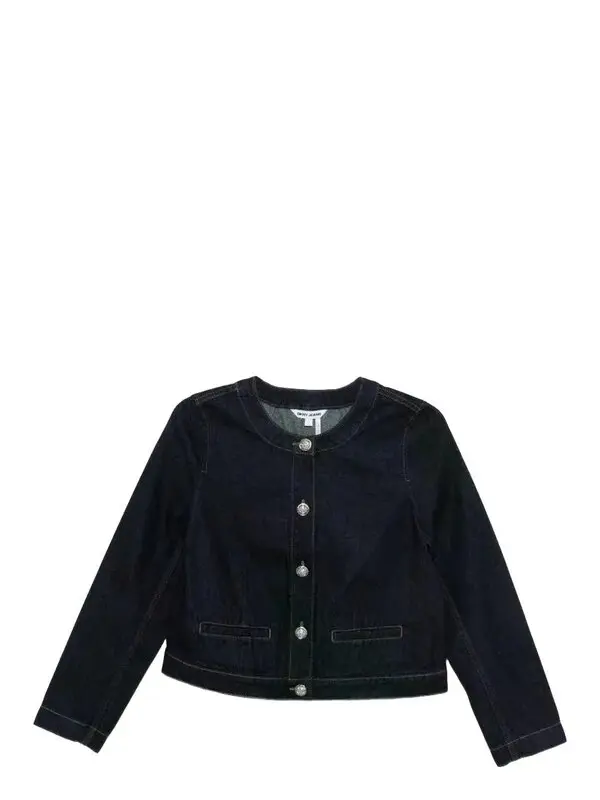 Dkny Button-embellished Denim Jacket - Blue