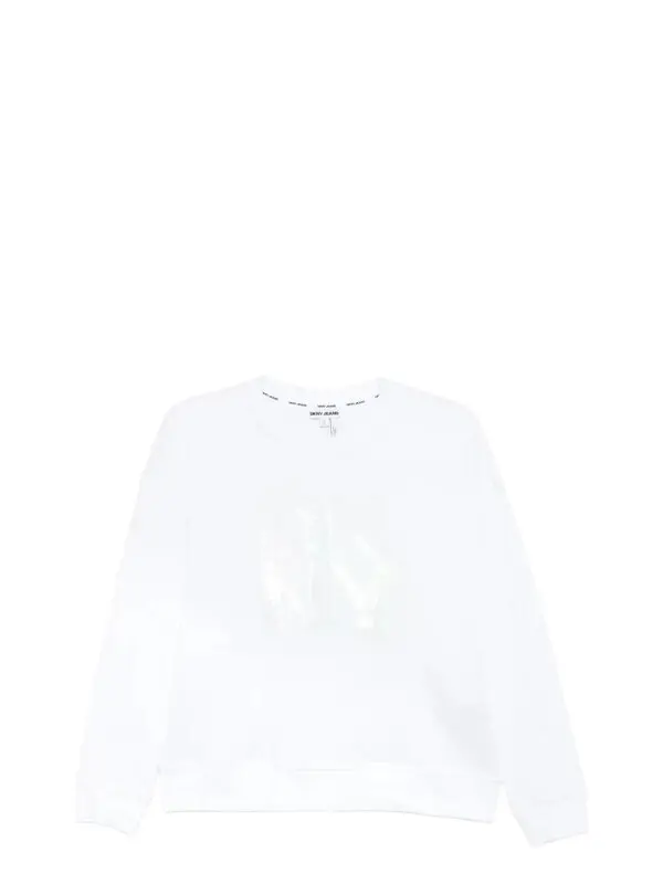 Dkny Sequin-embellished Sweatshirt - White