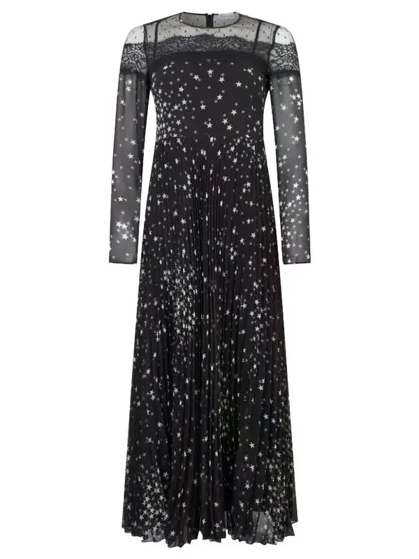 Valentino Garavani Star Lace Maxi Dress - Black