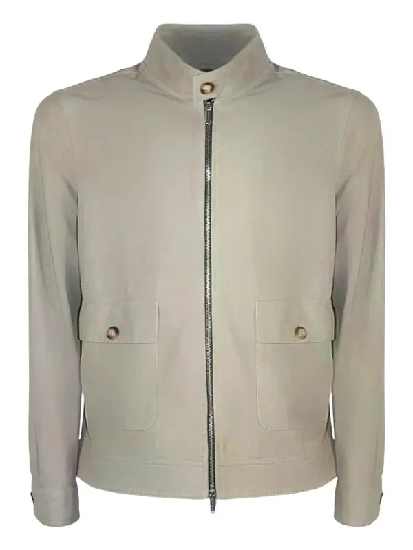 VOLFAGLI FIRENZE Plutone High-collar Suede Jacket - Neutrals