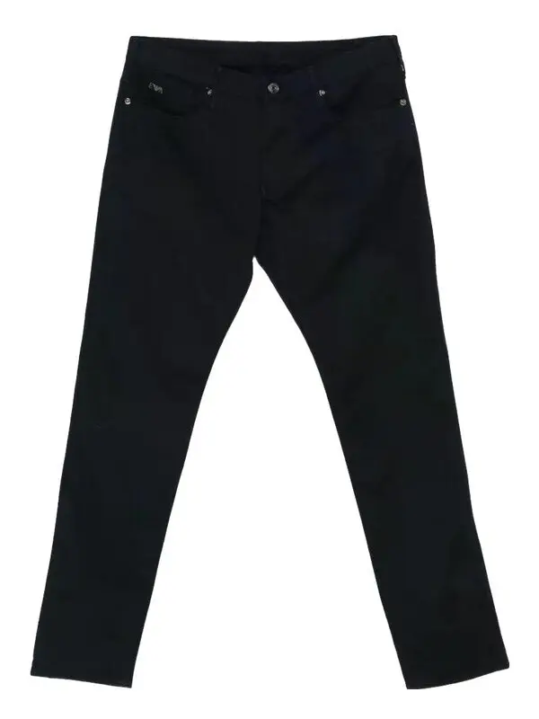 Emporio Armani Logo-plaque Trousers - Blue