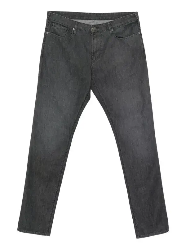 Emporio Armani Logo-plaque Jeans - Grey