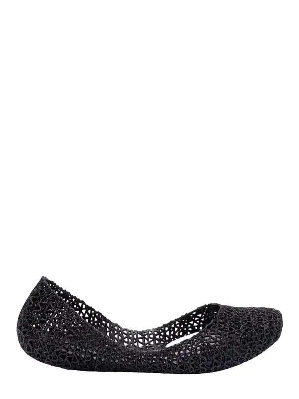 Melissa Campana Papel Caged Ballet Flats - Black