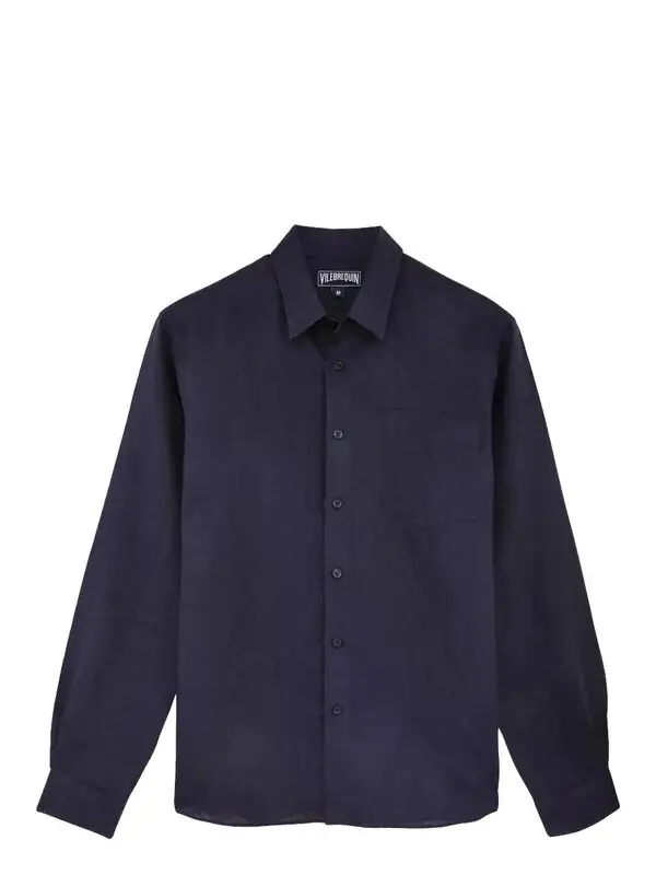 Vilebrequin Chest-pocket Linen Shirt - Blue
