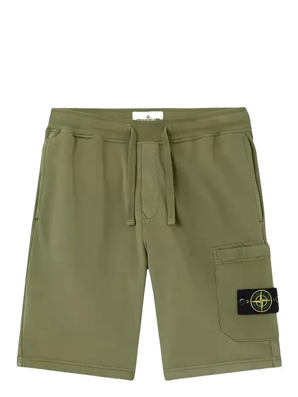 Stone Island Cotton Patch Pocket Shorts - Green
