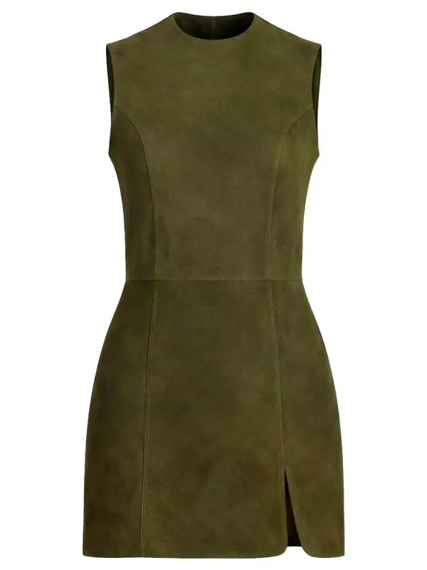 ZUT Suede Mini Dress - Green