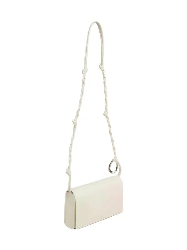 JIL SANDER Mini Knotted Crossbody Bag - White