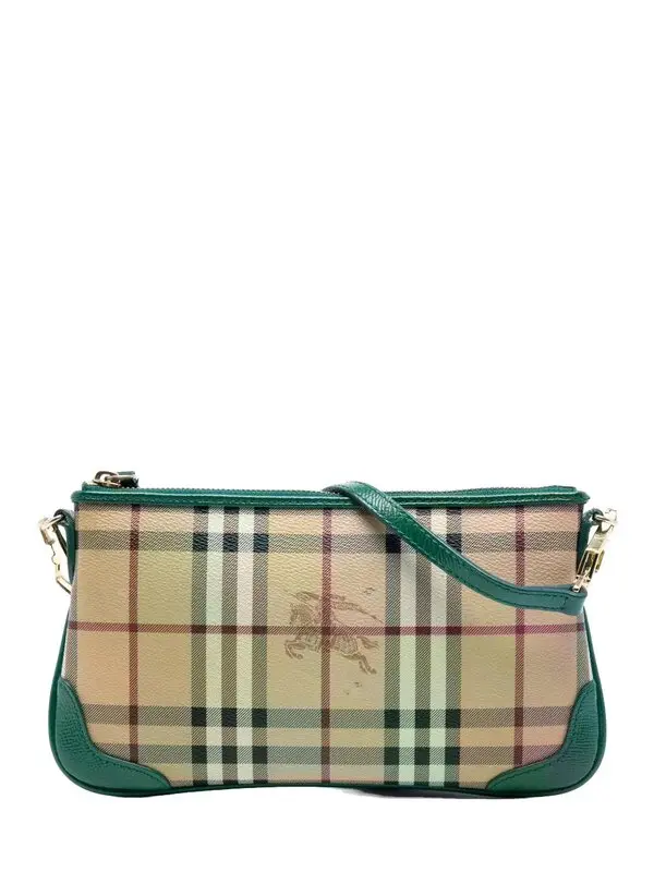 Burberry Haymarket Check Peyton Crossbody Bag - Brown