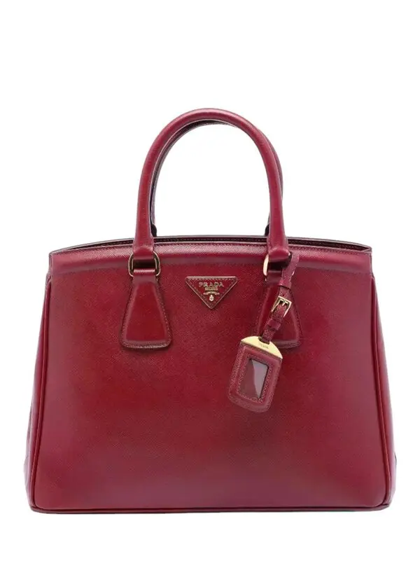 Prada Saffiano Lux Parabole Tote Bag - Red