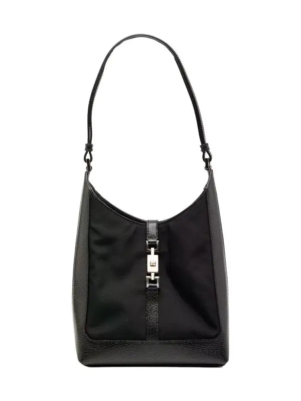 Gucci Canvas Jackie Shoulder Bag - Black