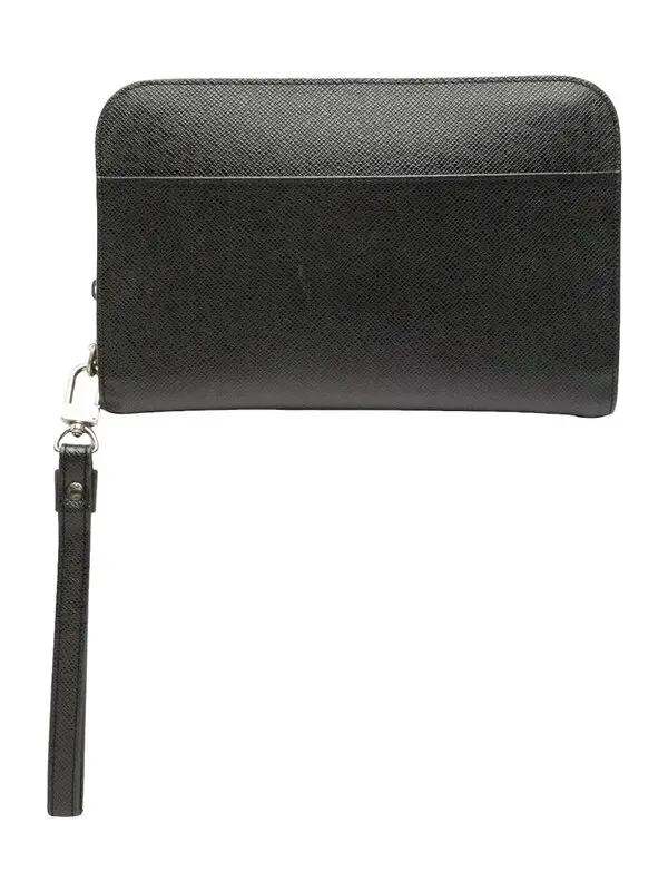 LOUIS VUITTON 2001 Taiga Baikal Clutch Bag - Black