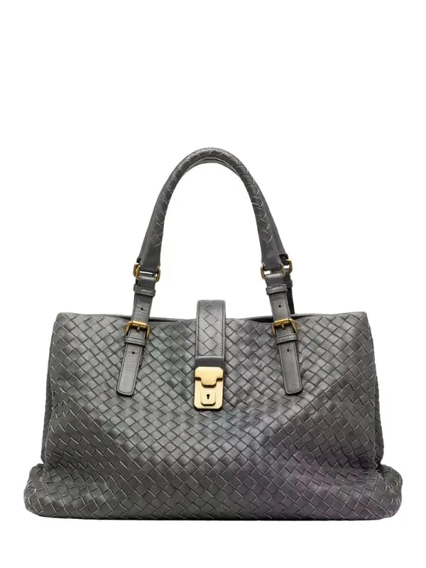 Bottega Veneta 2008 Medium Nappa Intrecciato Roma Tote Bag - Grey