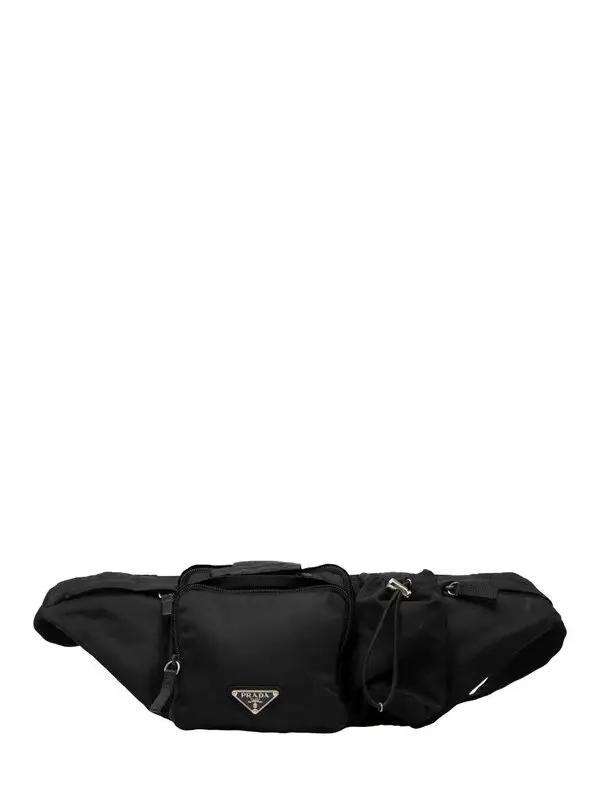 Prada Tessuto Multi Pocket Belt Bag - Black