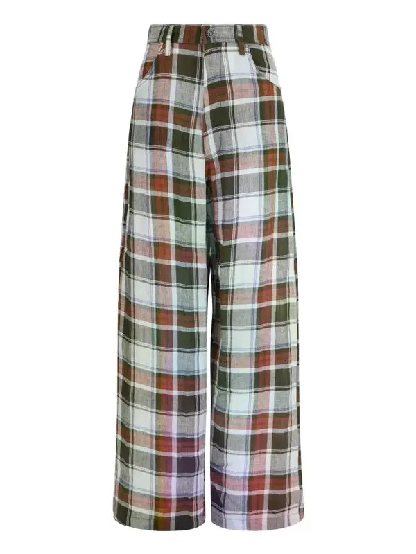 MARBELL Courtney Plaid Trousers - Green