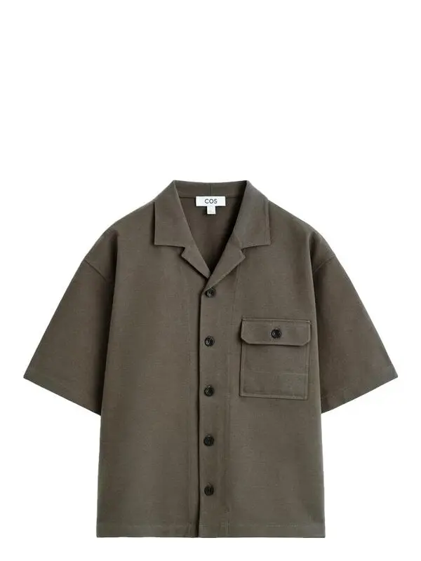 Cos Cotton Utility Shirt - Brown