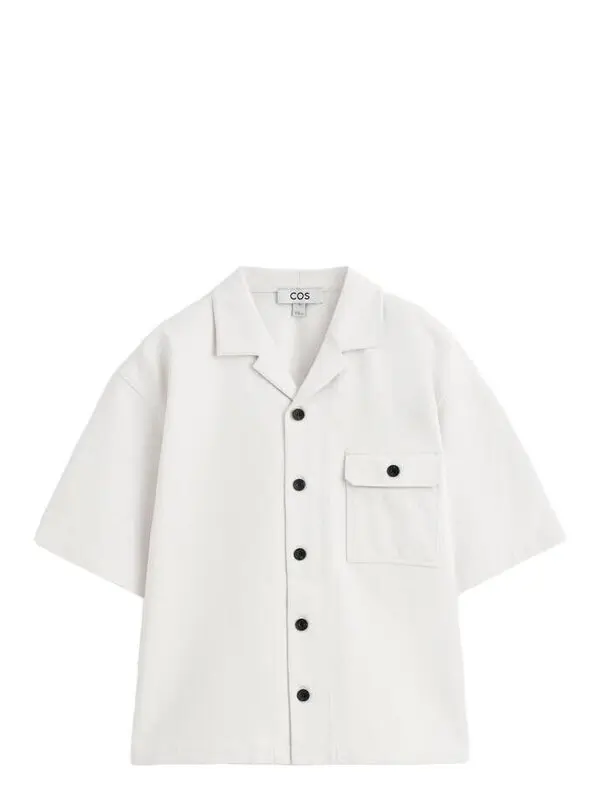 Cos Cotton Utility Shirt - White