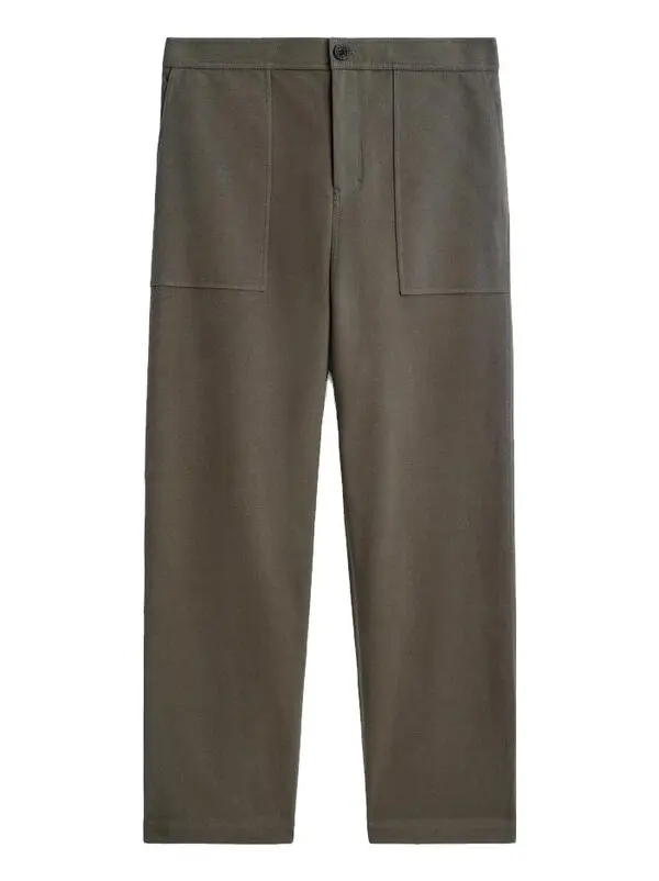 Cos Cotton Relaxed-fit Straight-leg Utility Pants - Green