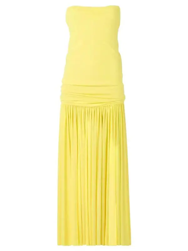 Jacquemus Cross-back Gathered Dress - Yellow
