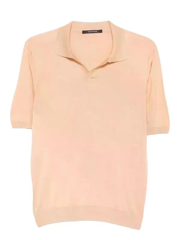 Tagliatore Open Collar T-shirt - Neutrals
