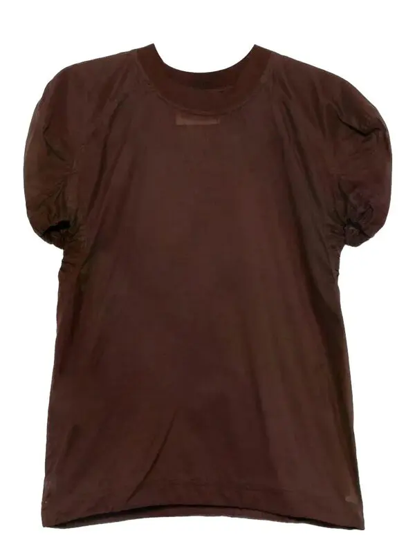 Plan C Gathered T-shirt - Brown