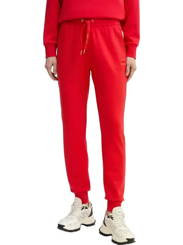 Armani Exchange Logo-embroidered Joggers - Red