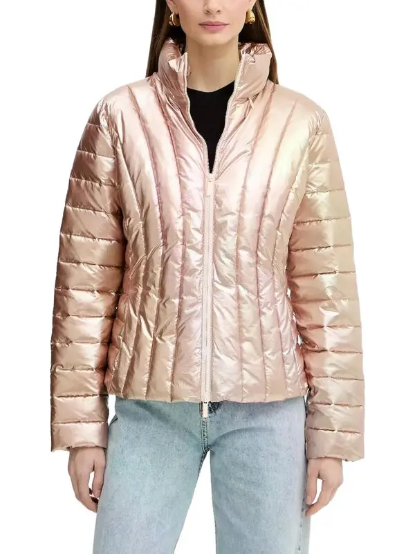Armani Exchange Quilted Funnel-neck Jacket - Pink