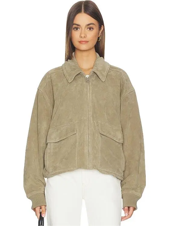 Citizens Of Humanity Vivienne Suede Jacket - Olive