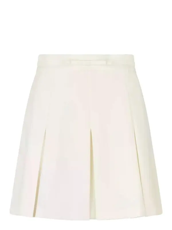 Valentino Garavani Bow Pleated Mini Skirt - Neutrals