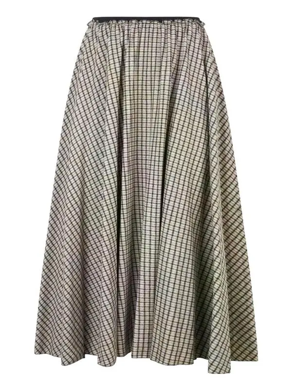 Valentino Garavani Checked Midi Skirt - Neutrals
