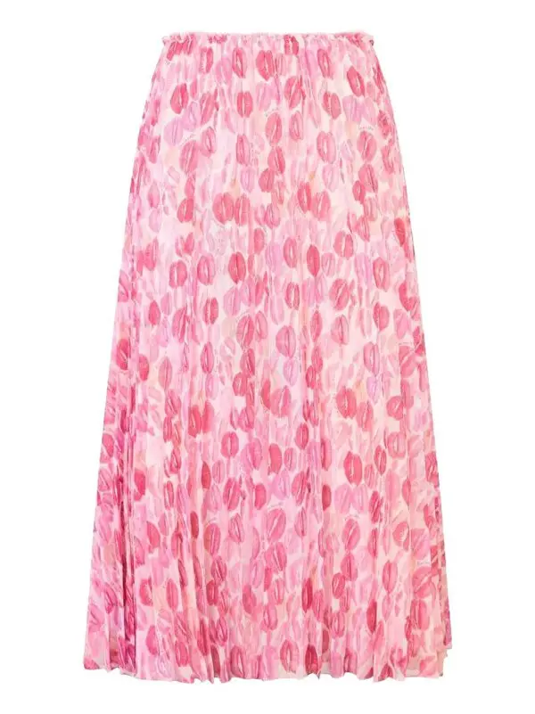 Valentino Garavani Pleated Midi Skirt - Pink