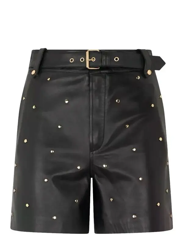 Valentino Garavani Studded Belted Shorts - Black