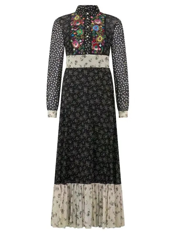 Valentino Garavani Floral Stars Dress - Black