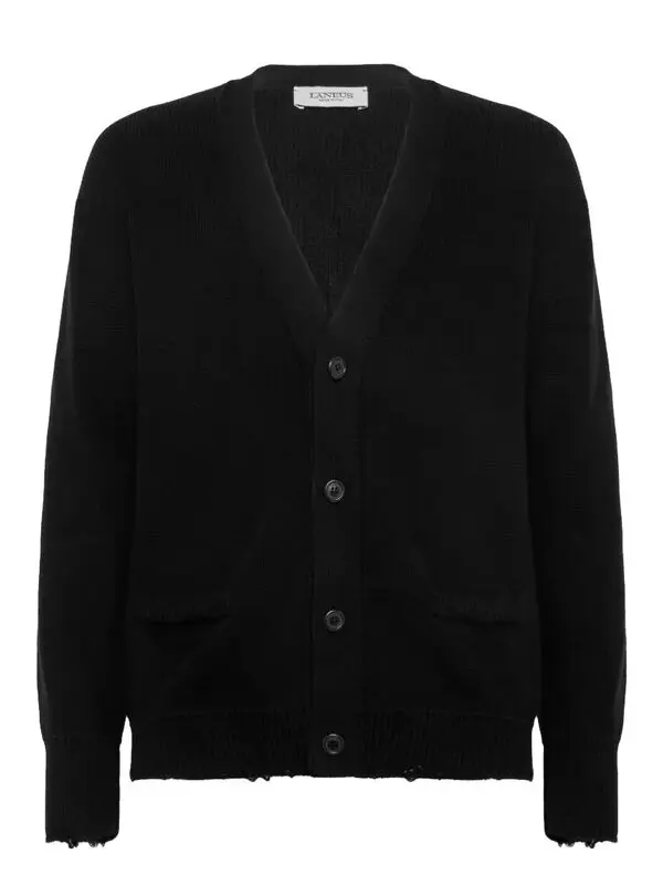 LANEUS V-neck Cardigan - Black