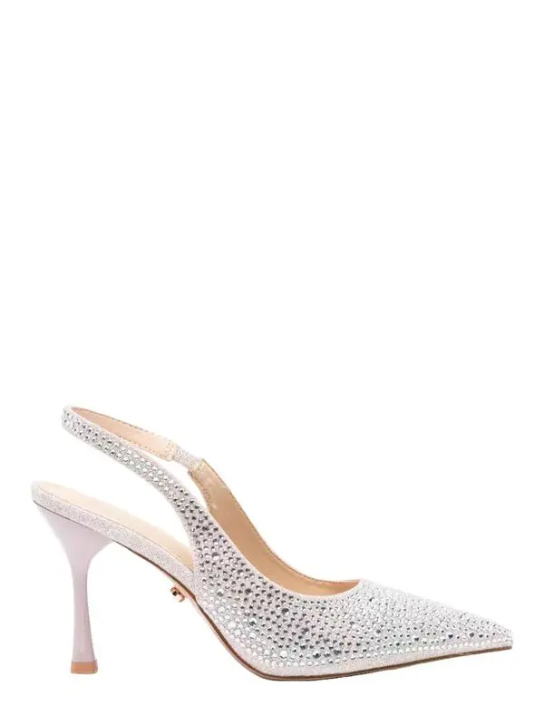 TWENTY FOURHAITCH Embellished Slingback Pumps - Silver