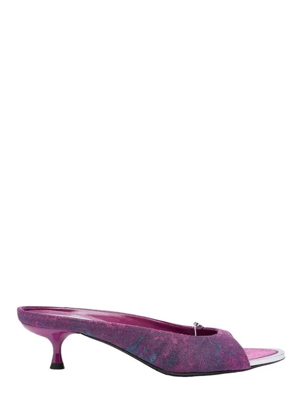 DIESEL D-diam's-sa Denim Heeled Mules - Purple