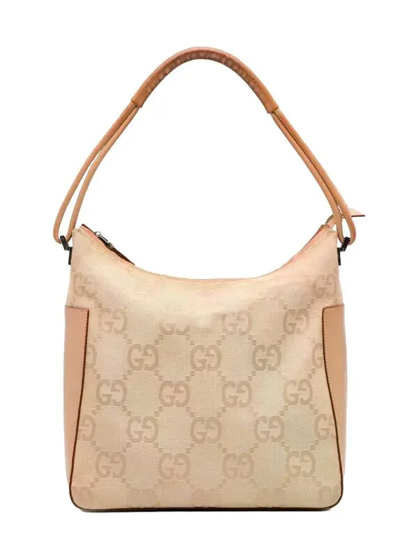 Gucci Jumbo Gg Canvas Shoulder Bag - Brown