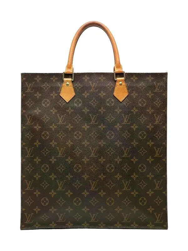 LOUIS VUITTON 2002 Monogram Sac Plat Tote Bag - Brown