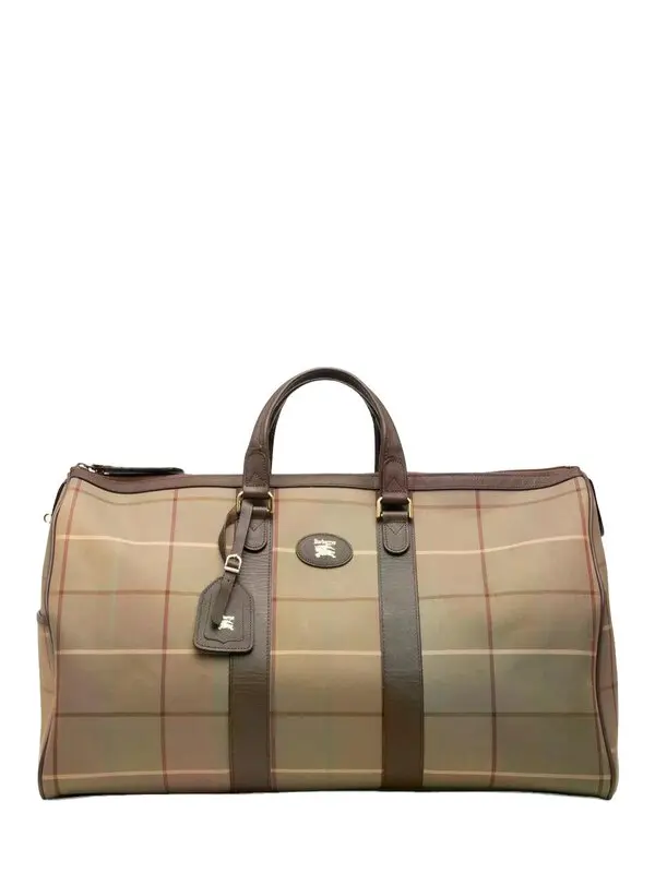 Burberry Vintage Check Canvas Travel Bag - Brown